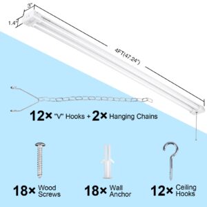 THKSGOD Linkable LED Shop Light 4ft