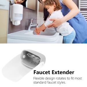 Faucet Extender, Portable Water Nozzle Extender Sink Extension Spout for Toddler Baby Children Hand-Washing(grey)