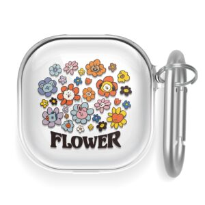 elago l bt21 flower case compatible with samsung galaxy buds 2 pro case (2022) / galaxy buds 2 case (2021) / galaxy buds pro case (2021) / galaxy buds live case (2020) [official] (flower bouquet)