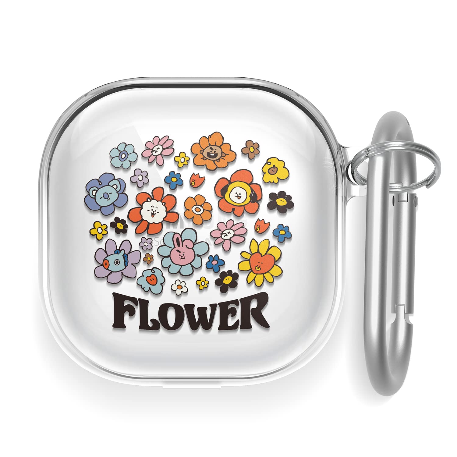 elago l BT21 Flower Case Compatible with Samsung Galaxy Buds 2 Pro Case (2022) / Galaxy Buds 2 Case (2021) / Galaxy Buds Pro Case (2021) / Galaxy Buds Live Case (2020) [Official] (Flower Bouquet)