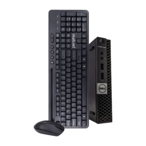 dell optiplex 7040 micro desktop computer pc, intel quad core i5, 16gb ram, 1 tb ssd, windows 10 pro, periphio wireless keyboard & mouse (renewed)