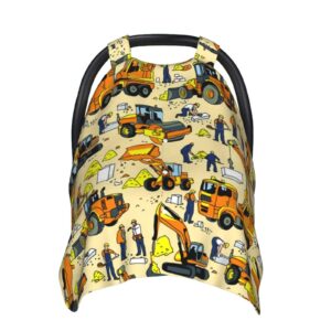 construction trucks pattern baby car seat canopy covers breastfeeding scarf nursing apron stroller cover for boys girls