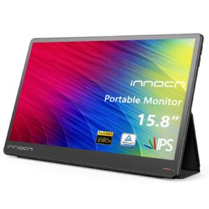 innocn portable monitor - [2022] 15.8" fhd 1080p usb travel type-c computer display mini hdmi laptop external secondary monitor ips eye care screen for laptop macbook tablets switch xbox ps4 mini pc