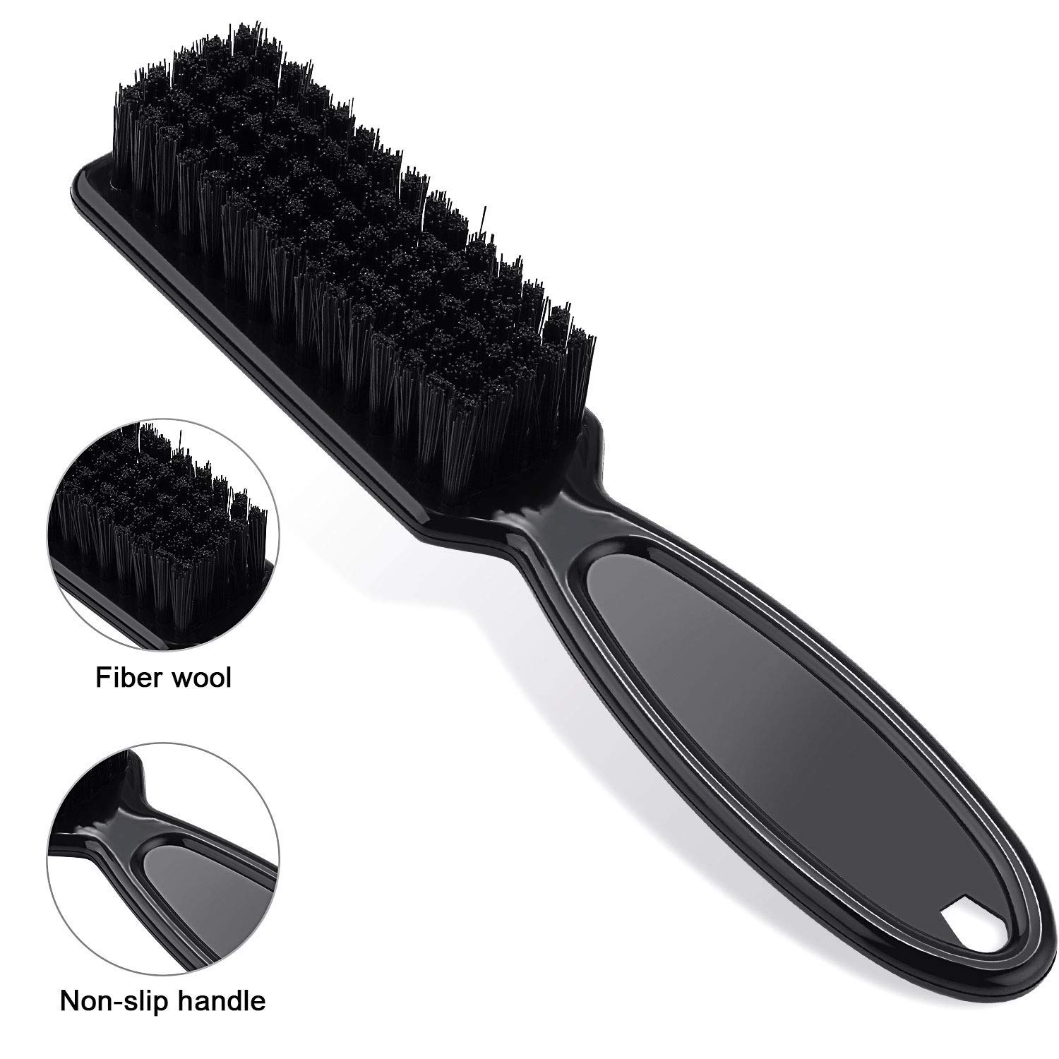 ROMONIX Barber Blade Cleaning Brush Hair Clipper Brush Nail Brush Tool for Cleaning Clipper (Black)