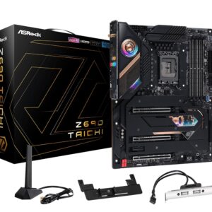 ASROCK Z690 Taichi Socket LGA1700/ Intel Z690/ DDR5/ AMD Crossfire/ SATA3&USB3.2/ M.2/ WiFi/ATX Motherboard