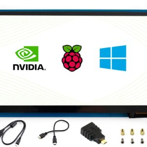 for Raspberry Pi 7inch HDMI LCD (H), 7" 1024x600 Capacitive Touch Screen IPS Display Monitor HDMI / VGA Port, for Raspberry Pi 4B/3B+/3B/2B/A+/Zero W/WH/ Jetson Nano/Banana Pi /Windows 10/8.1/8/7