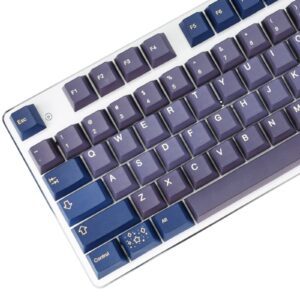 molgria stargaze keycaps, 135 set stars keycaps for gaming keyboard, pbt cherry profile dye sublimation custom keycaps japanese style with for cherry mx switch 104/87/71/61 60 percent keyboard