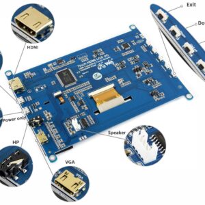 for Raspberry Pi 7inch HDMI LCD (H), 7" 1024x600 Capacitive Touch Screen IPS Display Monitor HDMI / VGA Port, for Raspberry Pi 4B/3B+/3B/2B/A+/Zero W/WH/ Jetson Nano/Banana Pi /Windows 10/8.1/8/7