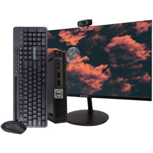 dell optiplex 7040 micro desktop computer pc, intel quad core i5, 16gb ram, 1 tb ssd, windows 10 pro, 23.6 periphio monitor, new periphio webcam, periphio wireless keyboard & mouse (renewed)