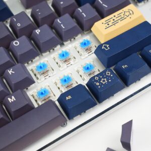 MOLGRIA Stargaze Keycaps, 135 Set Stars KeyCaps for Gaming Keyboard, PBT Cherry Profile Dye Sublimation Custom Keycaps Japanese Style with for Cherry MX Switch 104/87/71/61 60 Percent Keyboard