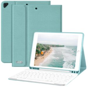 for ipad 9th gen 2021 case with keyboard 10.2 inch, for ipad 8th gen 2020/7th gen 2019/air 3/pro 10.5 keyboard case, detachable wireless bluetooth keyboard with pencil holder for ipad 2021 9th