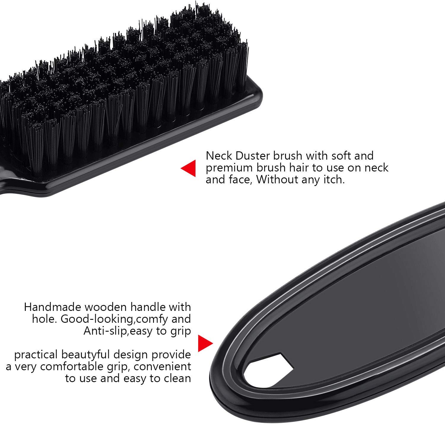 ROMONIX Barber Blade Cleaning Brush Hair Clipper Brush Nail Brush Tool for Cleaning Clipper (Black)