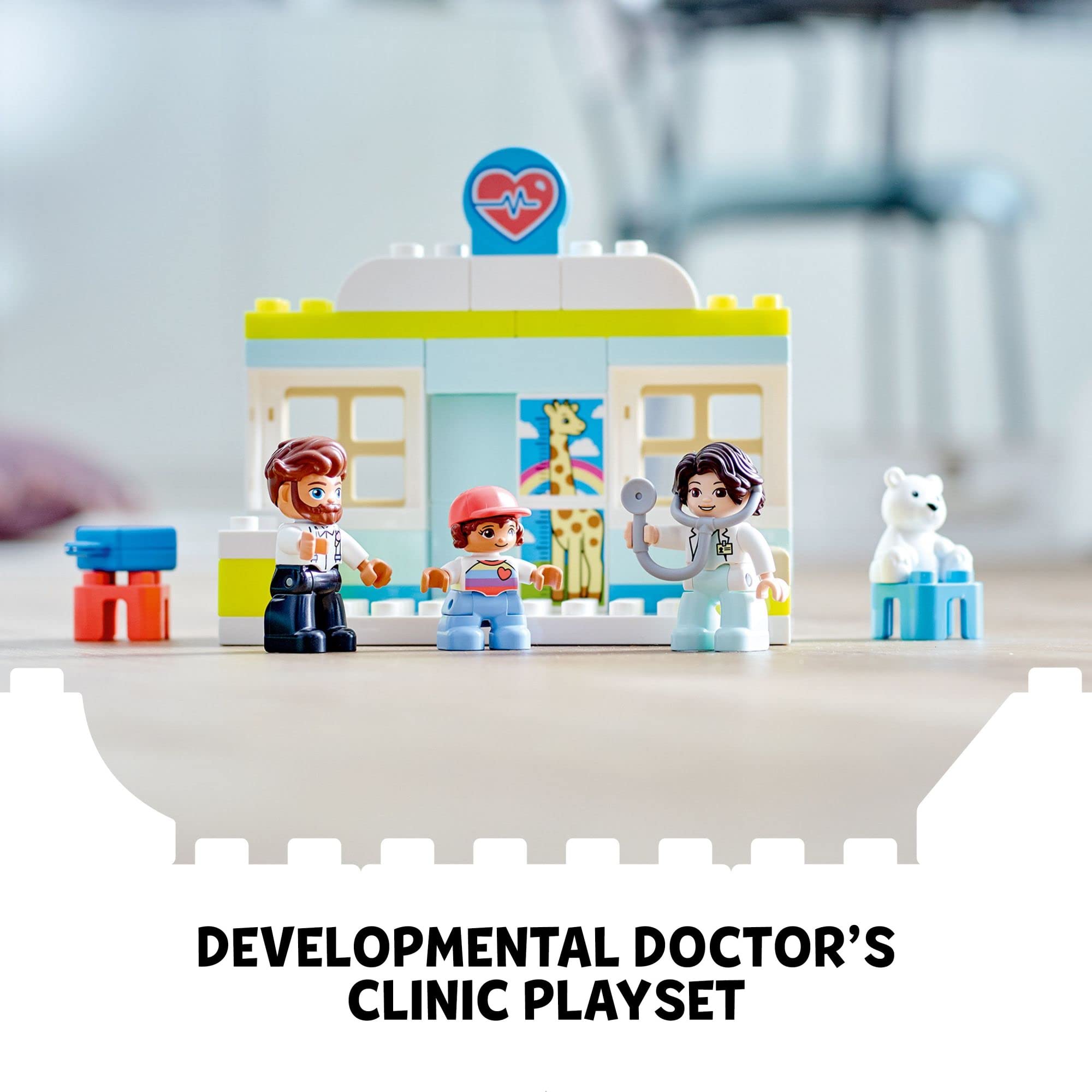 LEGO DUPLO Doctor Visit 10968 - Large Bricks Building Set, Educational Early Learning Toy, Includes Doctor, Father, and Child Figures, Great Development Gift for Toddlers, Girls, and Boys 2+ Years Old