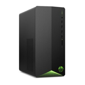 HP Pavilion Gaming Desktop, 10th Generation Intel Core i5-10400F Processor, NVIDIA GeForce RTX 3060 Graphics, 8 GB RAM, 512 GB SSD, Windows 11 Home (TG01-1161, Shadow Black)