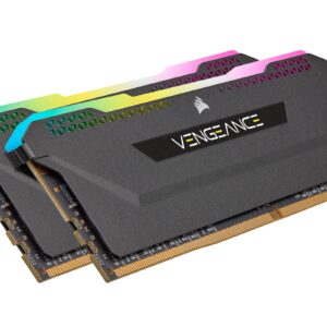 Corsair Vengeance RGB PRO SL 64GB (2x32GB) DDR4 4000MHz C18 Optimized for AMD Ryzen Desktop Memory (10 Ultra-Bright RGB LEDs, Custom Performance PCB, Tight Response Times, Intel XMP 2.0) Black