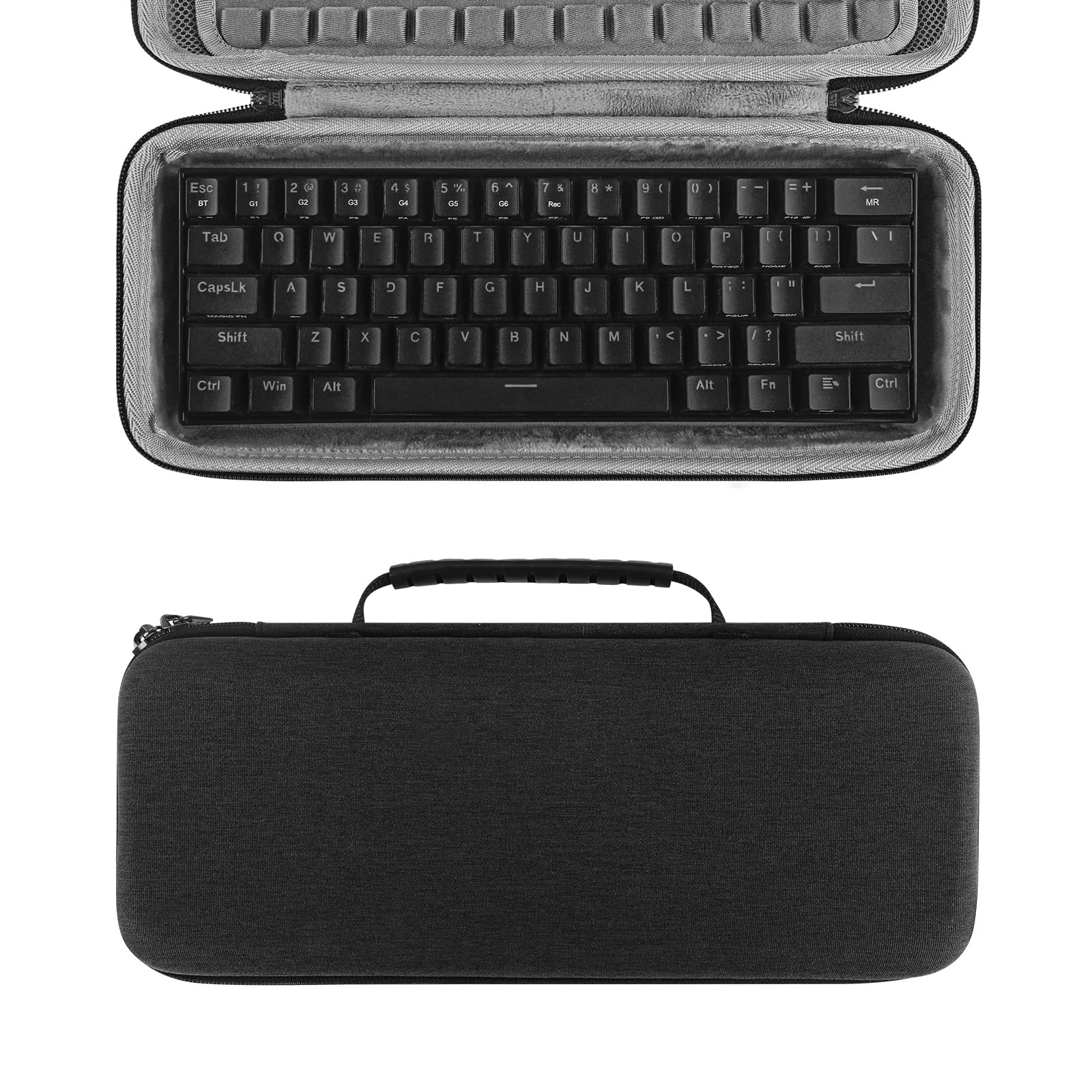 Geekria 60% Compact Keyboard Case, Hard Shell Travel Carrying Bag for 61 Keys Computer Mechanical Keyboard, Compatible with Logitech G PRO X 60, Razer Huntsman Mini 60%, RK Royal KLUDGE RK61