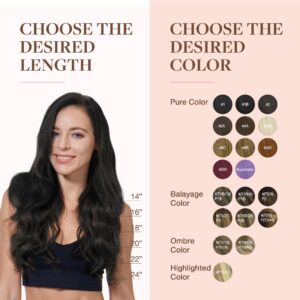 GOO GOO Hair Extensions Real Human Hair New Dark Brown 7pcs 115g 20 Inch Hair Extensions Real Hair Extensions Clip in Human Hair Straight Thick Hair Extensions for women