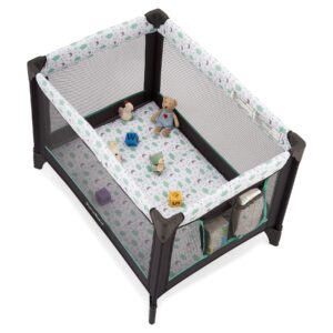 Pamo babe Portable Playard, Baby Playpen for Toddlers with Mattress and Carry Bag(Grey)