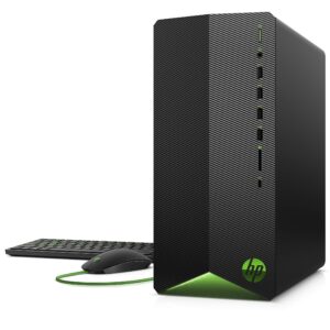 HP Pavilion Gaming Desktop, 10th Generation Intel Core i5-10400F Processor, NVIDIA GeForce RTX 3060 Graphics, 8 GB RAM, 512 GB SSD, Windows 11 Home (TG01-1161, Shadow Black)