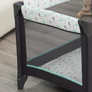 Pamo babe Portable Playard, Baby Playpen for Toddlers with Mattress and Carry Bag(Grey)