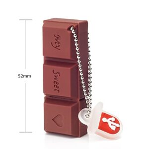 64GB USB Flash Drive Chocolate-Shaped, BorlterClamp Novelty USB Drive Thumb Drive Memory Stick for External Data Storage