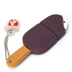 64GB USB Flash Drive Chocolate Popsicle Shaped, BorlterClamp Novelty USB Drive Thumb Drive Memory Stick for External Data Storage