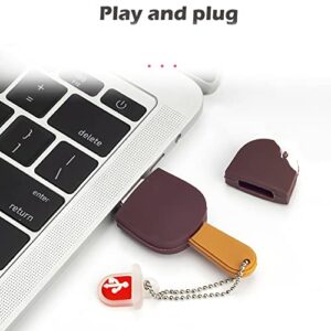 64GB USB Flash Drive Chocolate Popsicle Shaped, BorlterClamp Novelty USB Drive Thumb Drive Memory Stick for External Data Storage