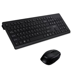 acer wireless keyboard and wireless mouse bundle | fully covered in a silver ion antimicrobial* body | includes rf wireless optical mouse, rf wireless keyboard and usb receiver, (pack of 1)