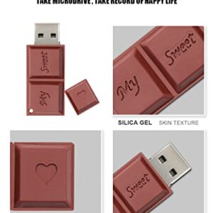 64GB USB Flash Drive Chocolate-Shaped, BorlterClamp Novelty USB Drive Thumb Drive Memory Stick for External Data Storage