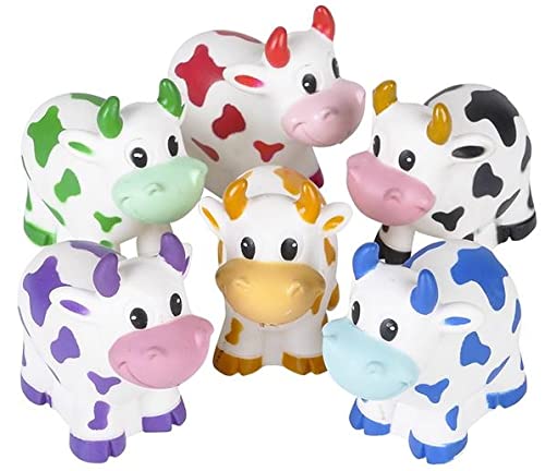 12 Pack- Rubber Water Squirting Toys (12 Cow Toys)