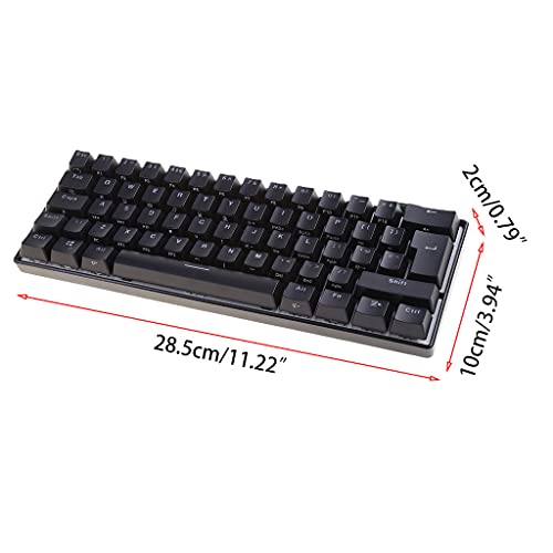 Mini 60% Mechanical Gaming Keyboard 61 Keys RGB Backlit Wired PBT Keyboard Cap Mechanical Gaming Keyboard Gaming Keyboard keyboard Mini 60% Mechanical Gaming Keyboard 61 Keys RGB Backlit Wired PBT Cap