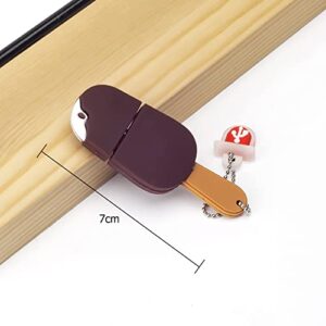 64GB USB Flash Drive Chocolate Popsicle Shaped, BorlterClamp Novelty USB Drive Thumb Drive Memory Stick for External Data Storage