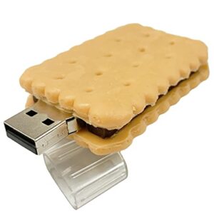 32gb usb flash drive cookie-shaped, borlterclamp novelty usb drive thumb drive memory stick for external data storage