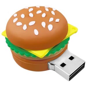 64gb usb flash drive hamburger-shaped, borlterclamp novelty usb drive thumb drive memory stick for external data storage