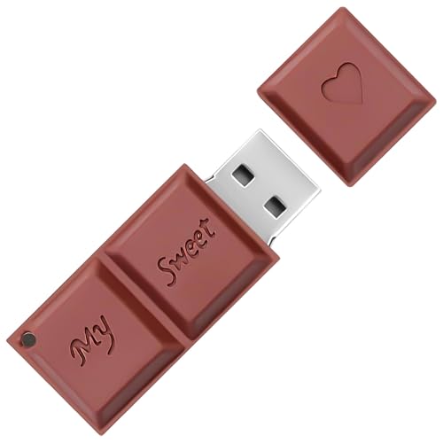 64GB USB Flash Drive Chocolate-Shaped, BorlterClamp Novelty USB Drive Thumb Drive Memory Stick for External Data Storage