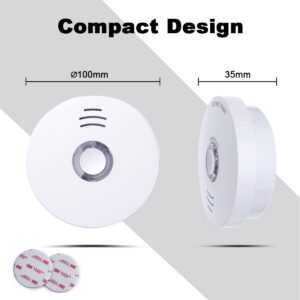 SITERWELL Smoke Alarm 10 Years Battery Life, 3V Sealed Battery UL217 Photoelectric Sensor with Mute Button and Test Button, Suitable for Living Room/Home Fire Safety GS508C (2)