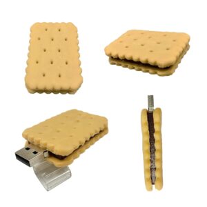 64GB USB Flash Drive Cookie-Shaped, BorlterClamp Novelty USB Drive Thumb Drive Memory Stick for External Data Storage