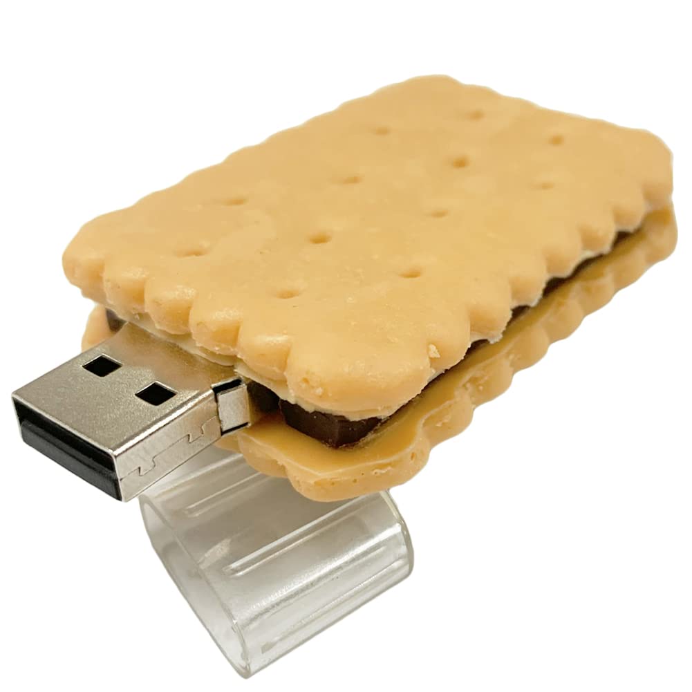 64GB USB Flash Drive Cookie-Shaped, BorlterClamp Novelty USB Drive Thumb Drive Memory Stick for External Data Storage