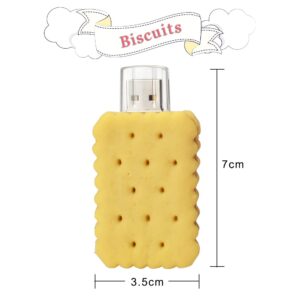 64GB USB Flash Drive Cookie-Shaped, BorlterClamp Novelty USB Drive Thumb Drive Memory Stick for External Data Storage