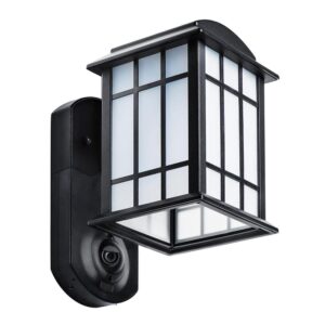 kuna craftsman camera porch light - outdoor light with video camera, ios/android app controlled, push notifications, security & alarm