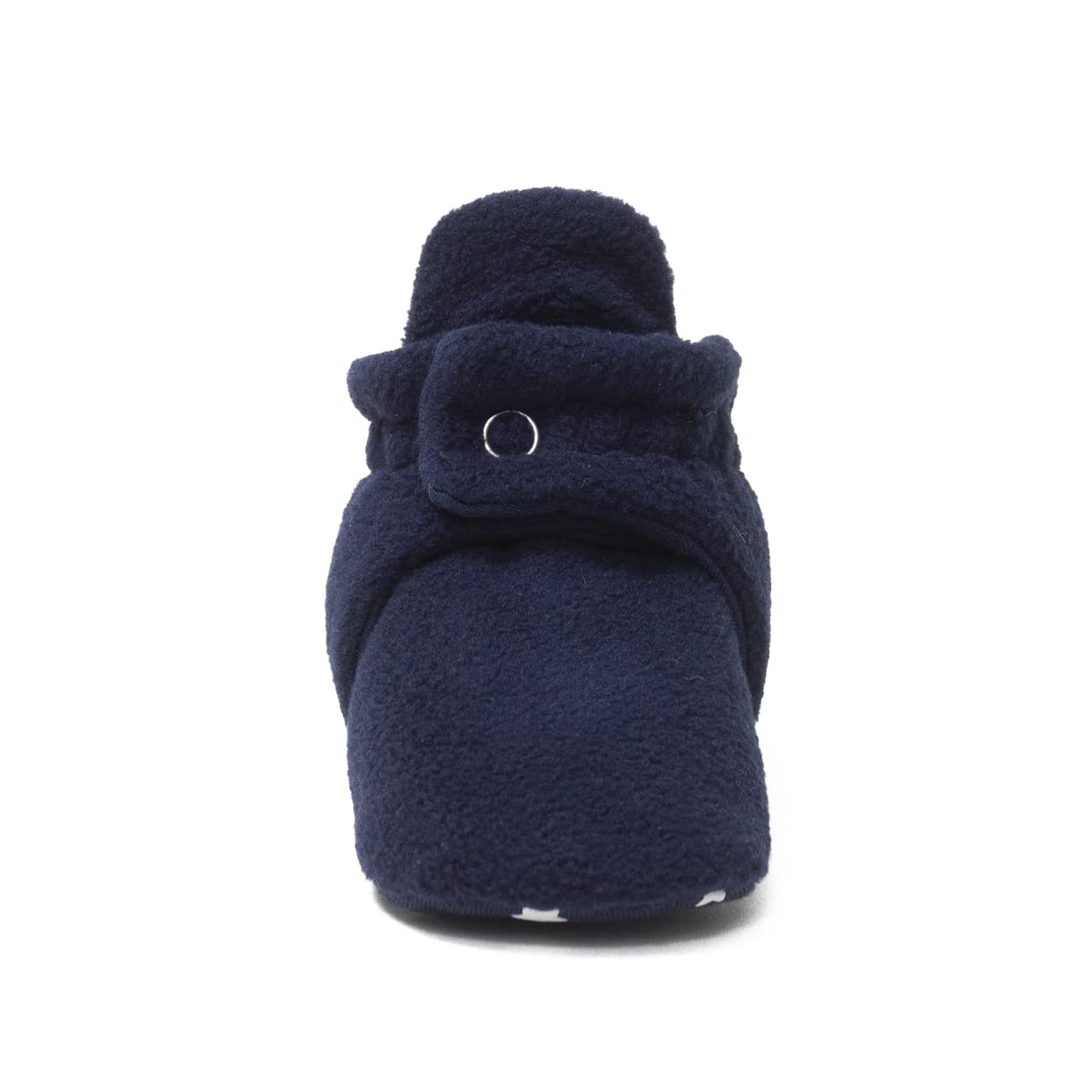 RO + ME Baby Boy & Girls Non-Slip Snap Booties with Gripper Shoes,Cozy Caleb Navy, 12-18 Months