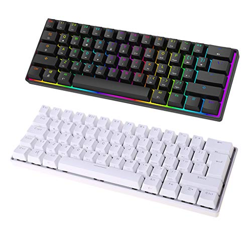 Mini 60% Mechanical Gaming Keyboard 61 Keys RGB Backlit Wired PBT Keyboard Cap Mechanical Gaming Keyboard Gaming Keyboard keyboard Mini 60% Mechanical Gaming Keyboard 61 Keys RGB Backlit Wired PBT Cap