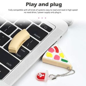 32GB USB Flash Drive Pizza-Shaped, BorlterClamp Novelty USB Drive Thumb Drive Memory Stick for External Data Storage