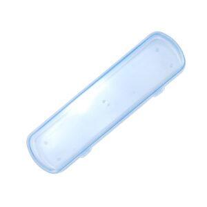 Xiaoyztan 5 Pcs Portable Travel Toothbrush Case Colored Clear Plastic Toothbrush Storage Box Toothbrush Bucket Toothbrush Container (Blue)