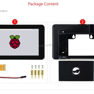 XYGStudy 7inch Capacitive Touch IPS Display Screen LCD for Raspberry Pi with Protection Case, DSI Interface Resolution 1024×600 Supports Raspberry Pi 4 Model B (7inch DSI LCD (C) (with case A))