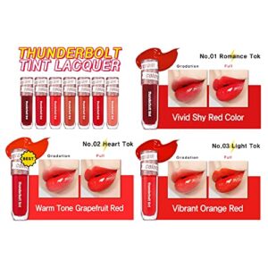 COLORGRAM Thunderbolt Tint Lacquer - True Beauty K-Drama Makeup, Glossy Long Lasting Moisturizing Lip Stain (2 Set (#8, #9))