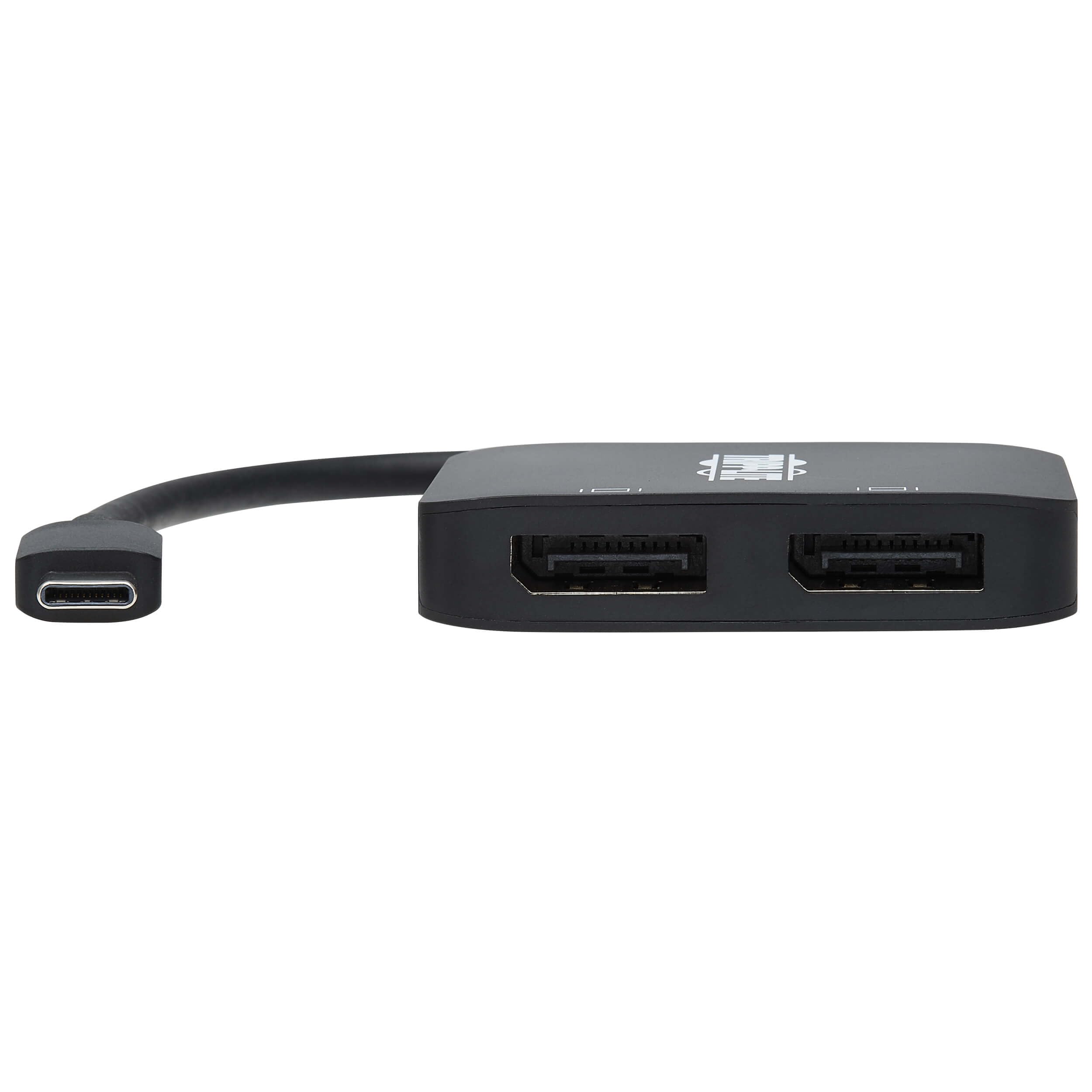 Tripp Lite USB-C Two-Monitor DisplayPort Adapter, Windows & MacBook Pro, 8K @ 30Hz 4:4:4 Single Output, 4K @ 60Hz 4:4:4 Dual Output, HDCP 2.2, HDR, DP 1.4 Alt Mode, 3-Year Warranty (U444-2DP-MST4K6)