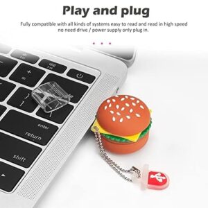 64GB USB Flash Drive Hamburger-Shaped, BorlterClamp Novelty USB Drive Thumb Drive Memory Stick for External Data Storage