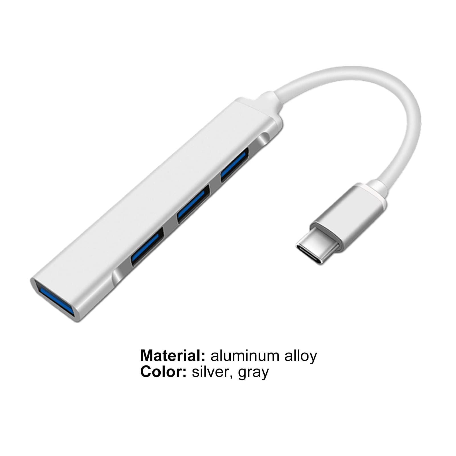 Newrys Monitor Adapter Multi-use Anti-Fingerprint Efficient Multi Monitor Adapter Reliable Silver Type C