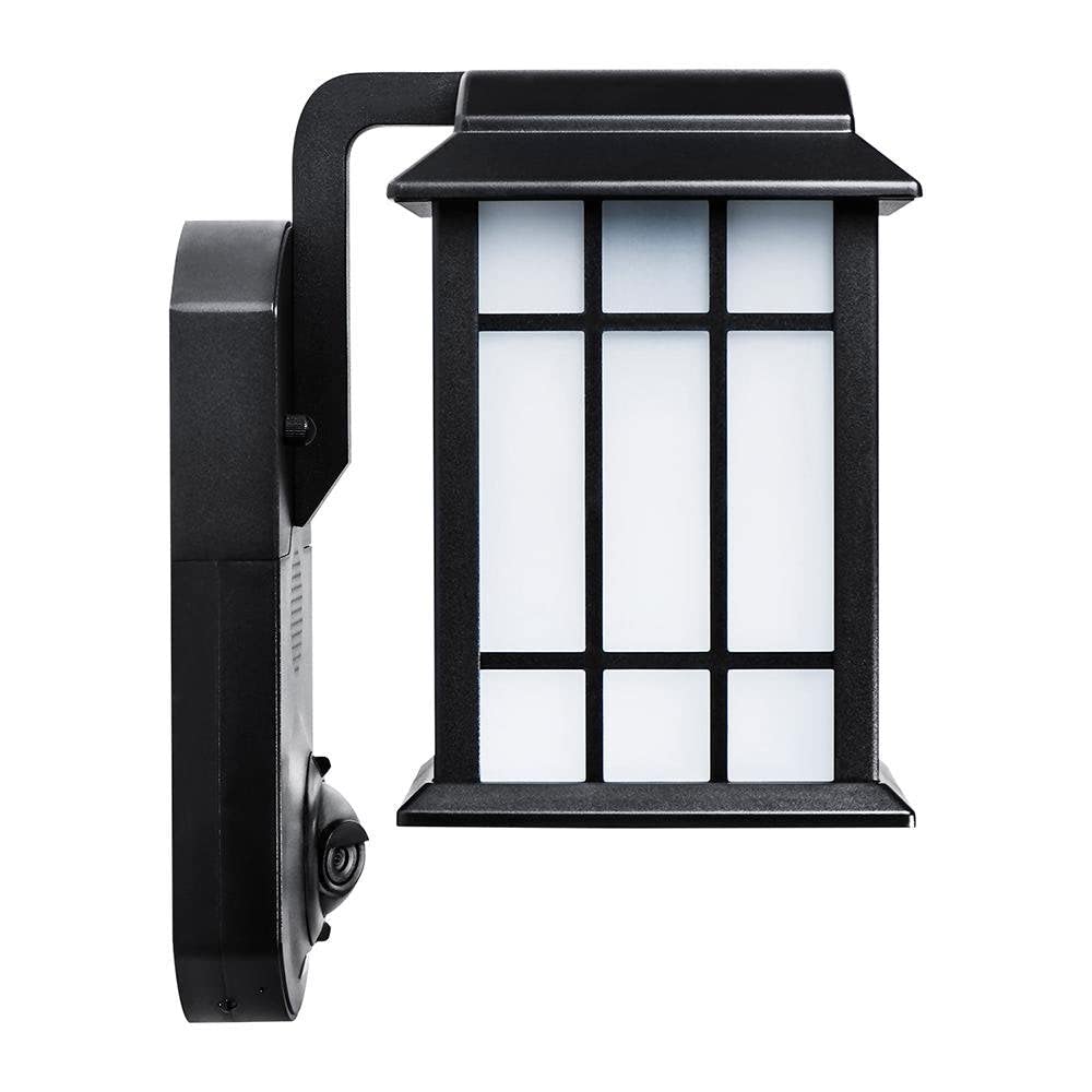 KUNA Craftsman Camera Porch Light - Outdoor Light with Video Camera, iOS/Android App Controlled, Push Notifications, Security & Alarm